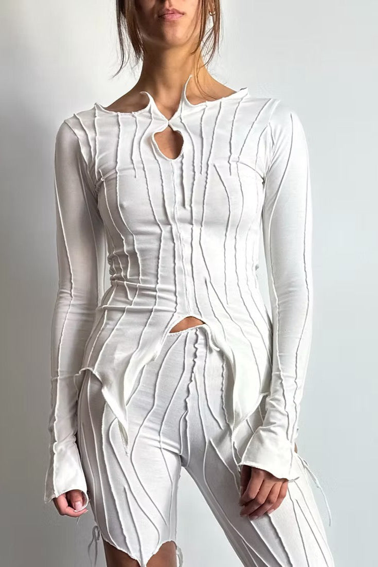 Flared Cardigan (Cream) – Solari Studio